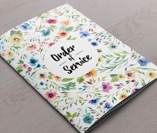 Wedding & Funeral Order of Service | instantprint.co.uk